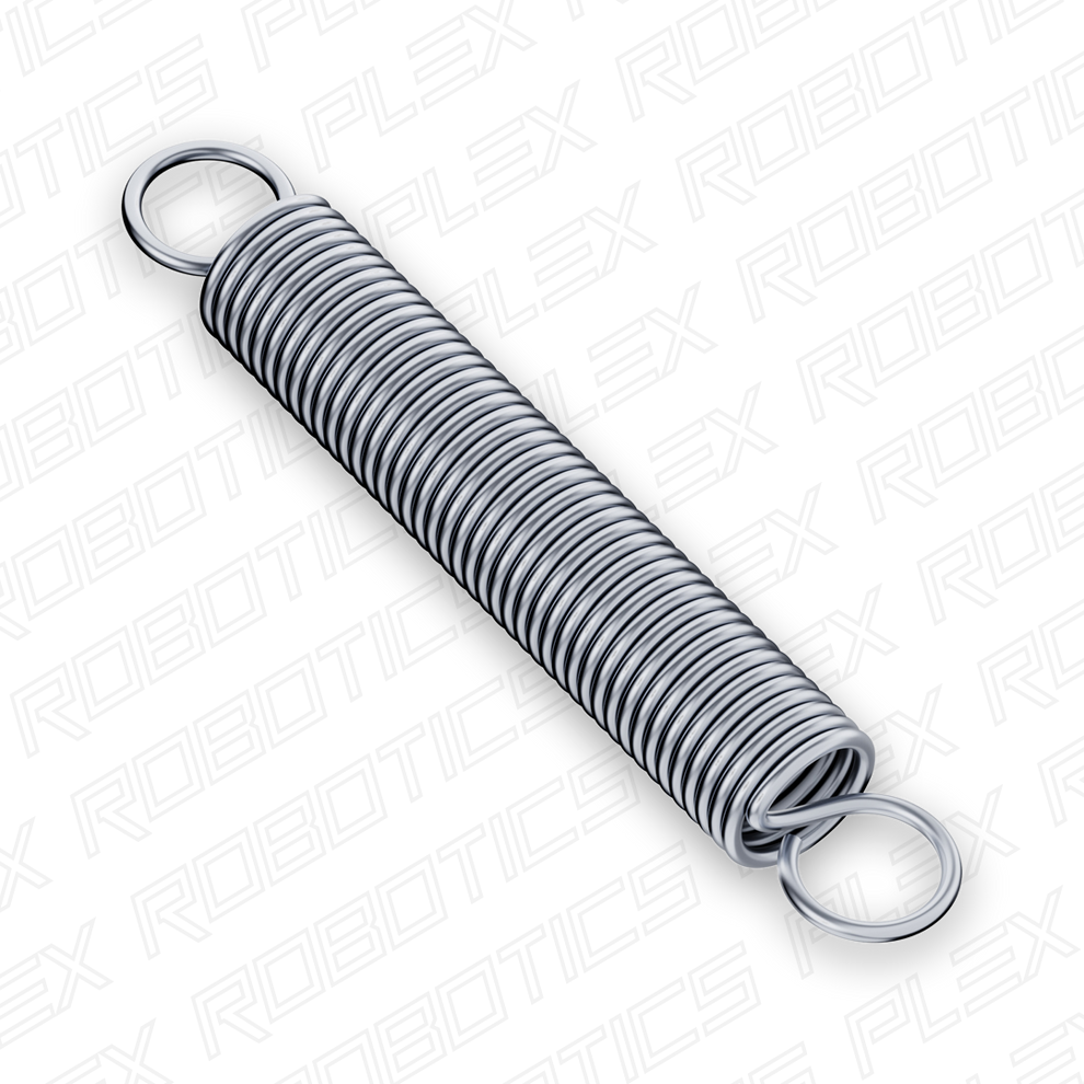 Extension Spring (6.5mm OD, 1.5kg Max Load, 39-72mm Length) – PLEX Robotics