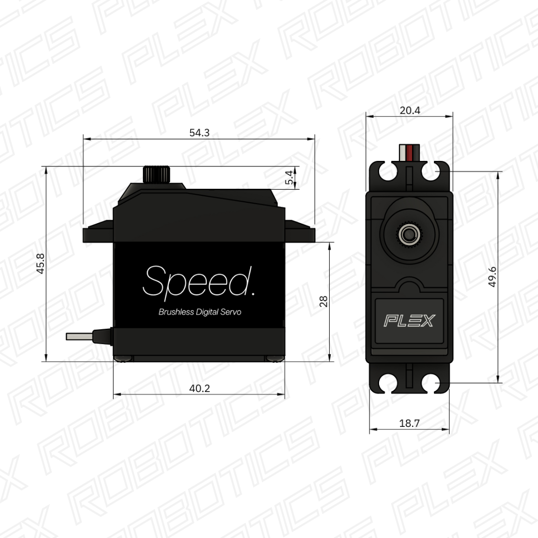 PLEX Speed. Digital Brushless Servo – PLEX Robotics